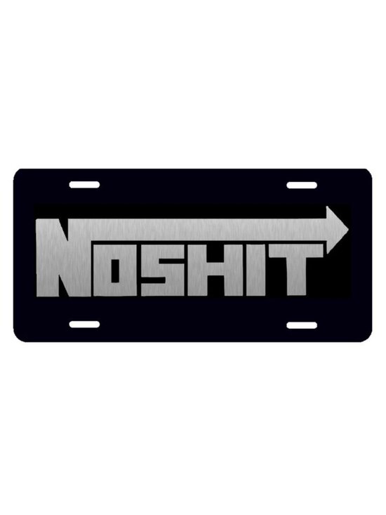 Accents | Nitrous Initial Funny Humorous Noshit Logo Aluminum License ...